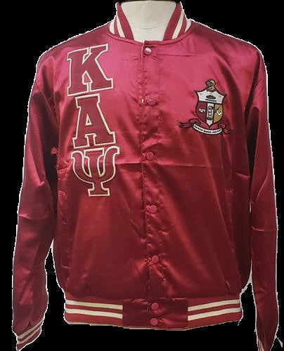 Kappa Alpha Psi - BD Satin Baseball Jacket-Pre Made