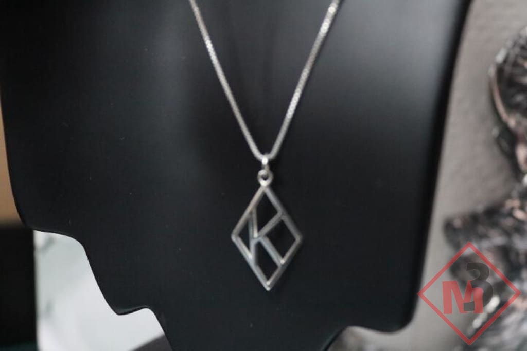 Kappa Alpha Psi - Sterling Diamond K Pendant