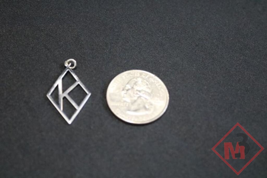 Kappa Alpha Psi - Sterling Diamond K Pendant