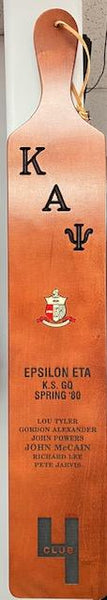 Kappa Alpha Psi- Custom Made Chapter Paddle Commemorative